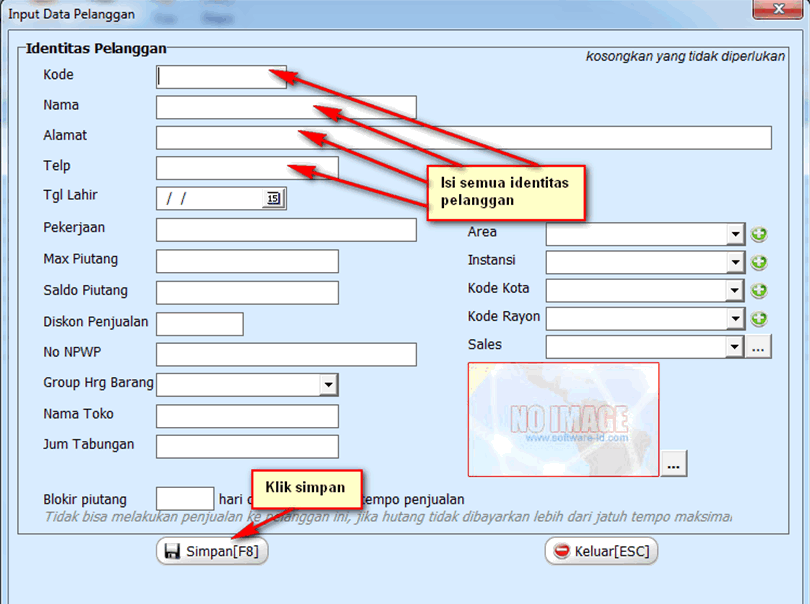 Transaksi Pembayaran Menggunakan Tabungan Pelanggan Pada Software Minimarket
