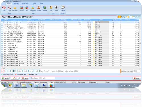 Screenshot (tampilan program) software-minimarket
