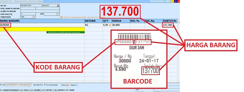 Setting Barcode Barang Timbangan Digital Berdasarkan Harga Barang pada ...