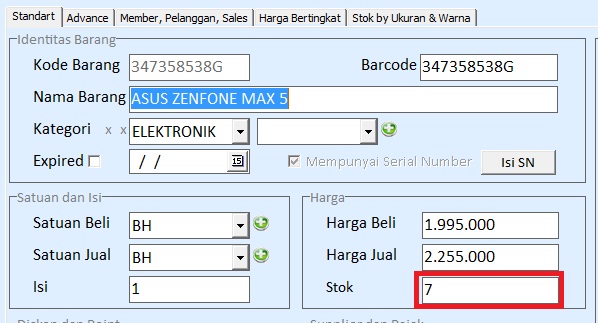 Cara Return Penjualan Barang Ber-SN Dari Pelanggan Pada Software Minimarket