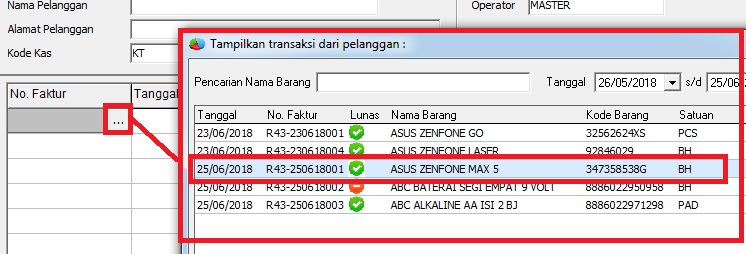 Cara Return Penjualan Barang Ber-SN Dari Pelanggan Pada Software Minimarket