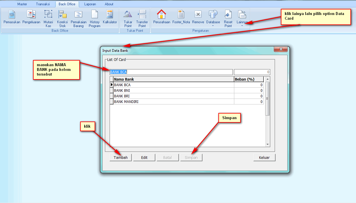 Input Data Card Dan Voucher Pada Software Minimarket
