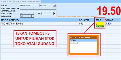 Stok Gudang dan Stok Toko